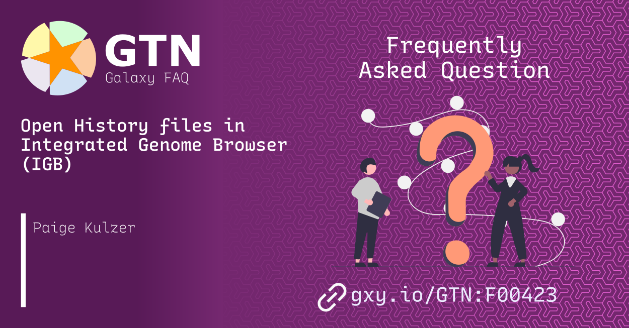 FAQ: Open History files in Integrated Genome Browser (IGB)
